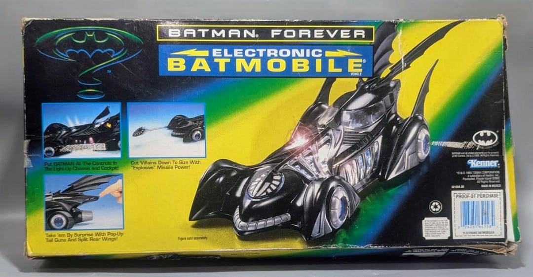 Batman Forever Kenner 1995 Electronic Batmobile NEW CONDITION W/new ...