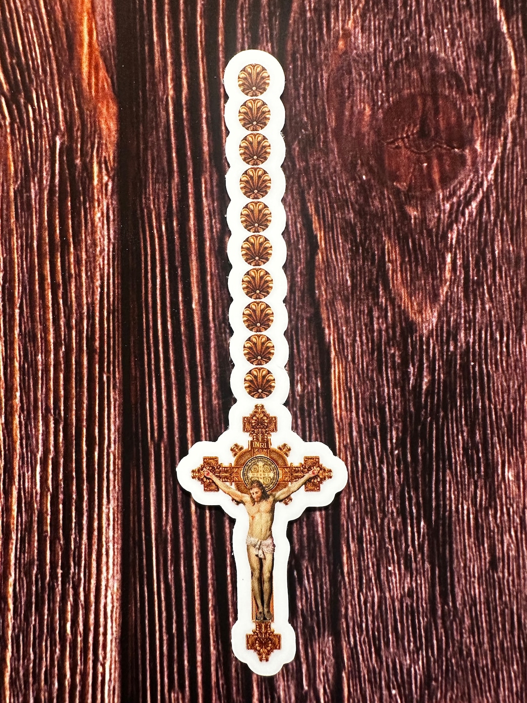 Rosary Catholic Sticker 4” Matte - Etsy