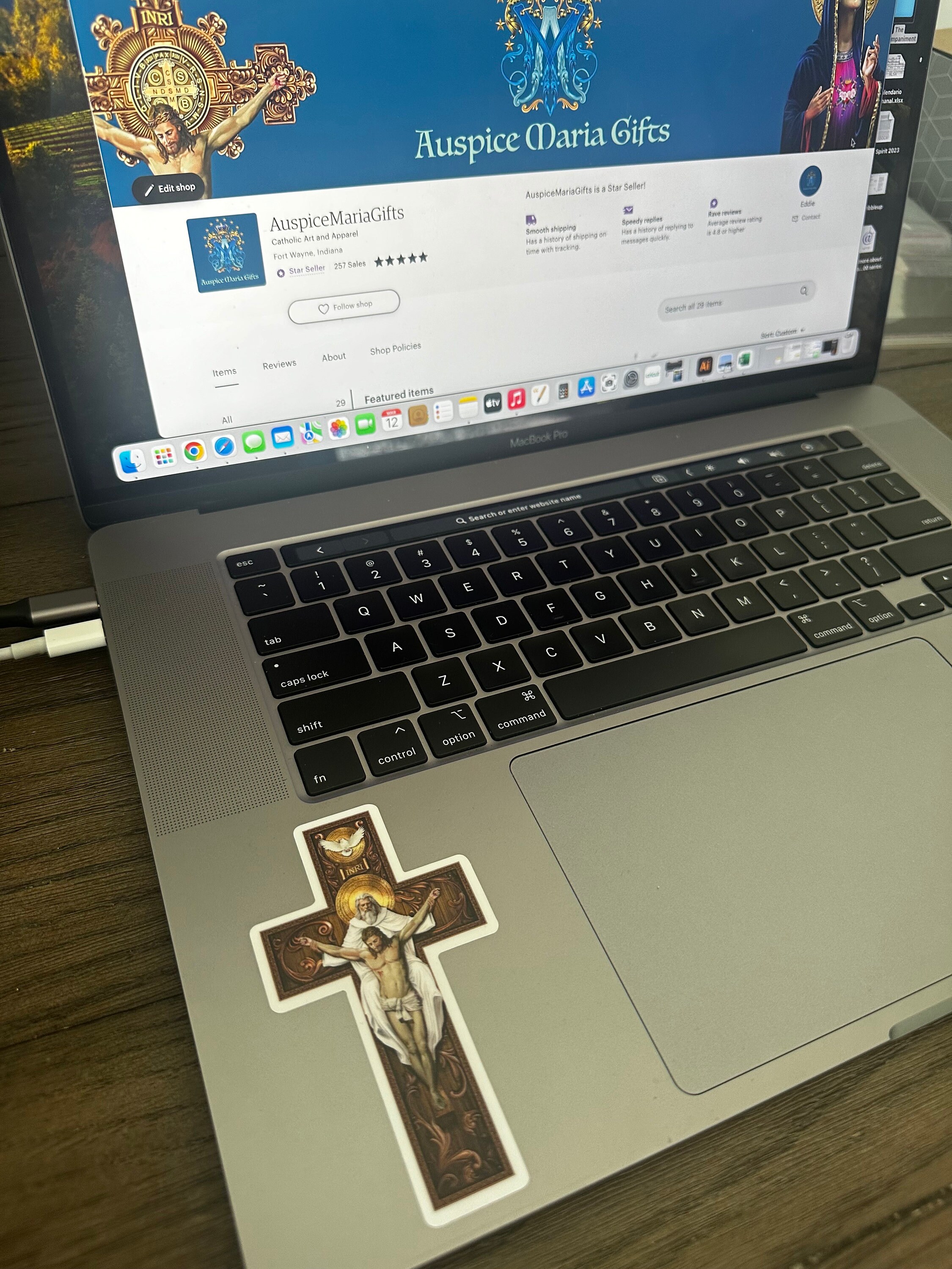 Trinity Crucifix Sticker-trinity Catholic Sticker - Etsy