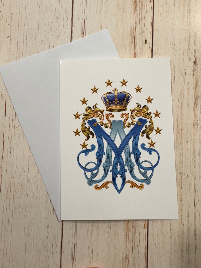 Marian | Auspice Maria Greeting Card 5x7 W/envelope - Etsy