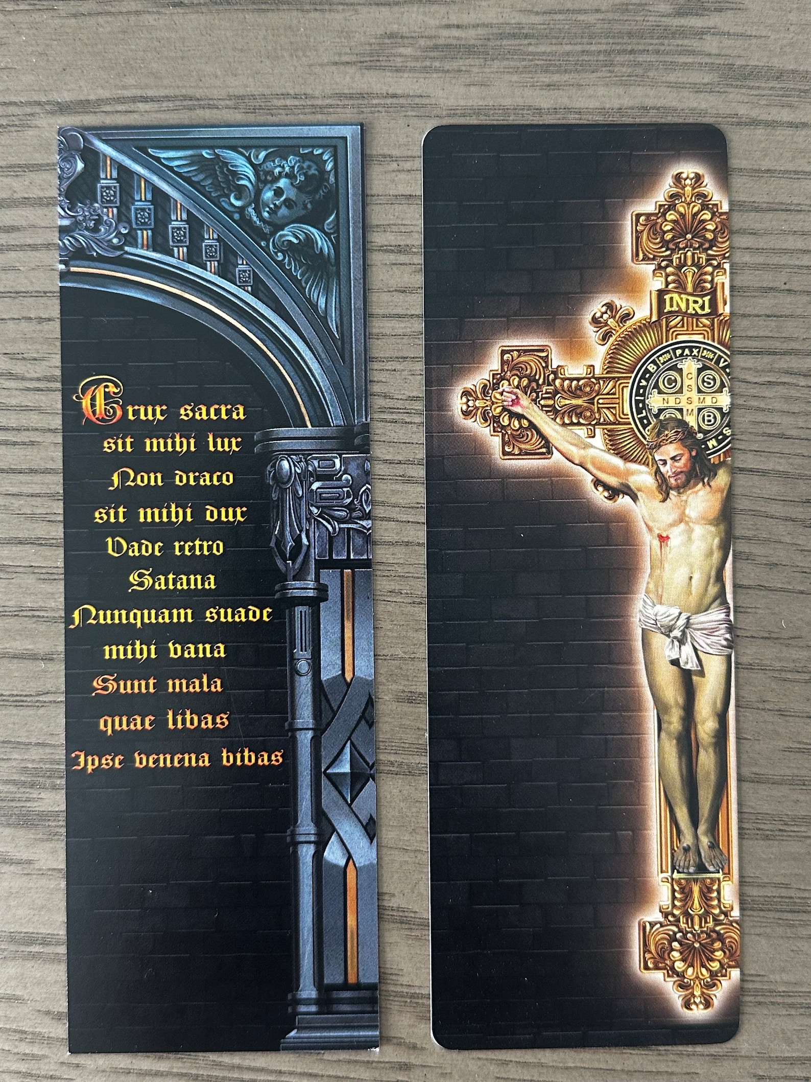 Catholic Bookmark Ornate/benedictine Crucifix Bookmark - Etsy