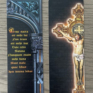 Catholic Bookmark Ornate/benedictine Crucifix Bookmark - Etsy