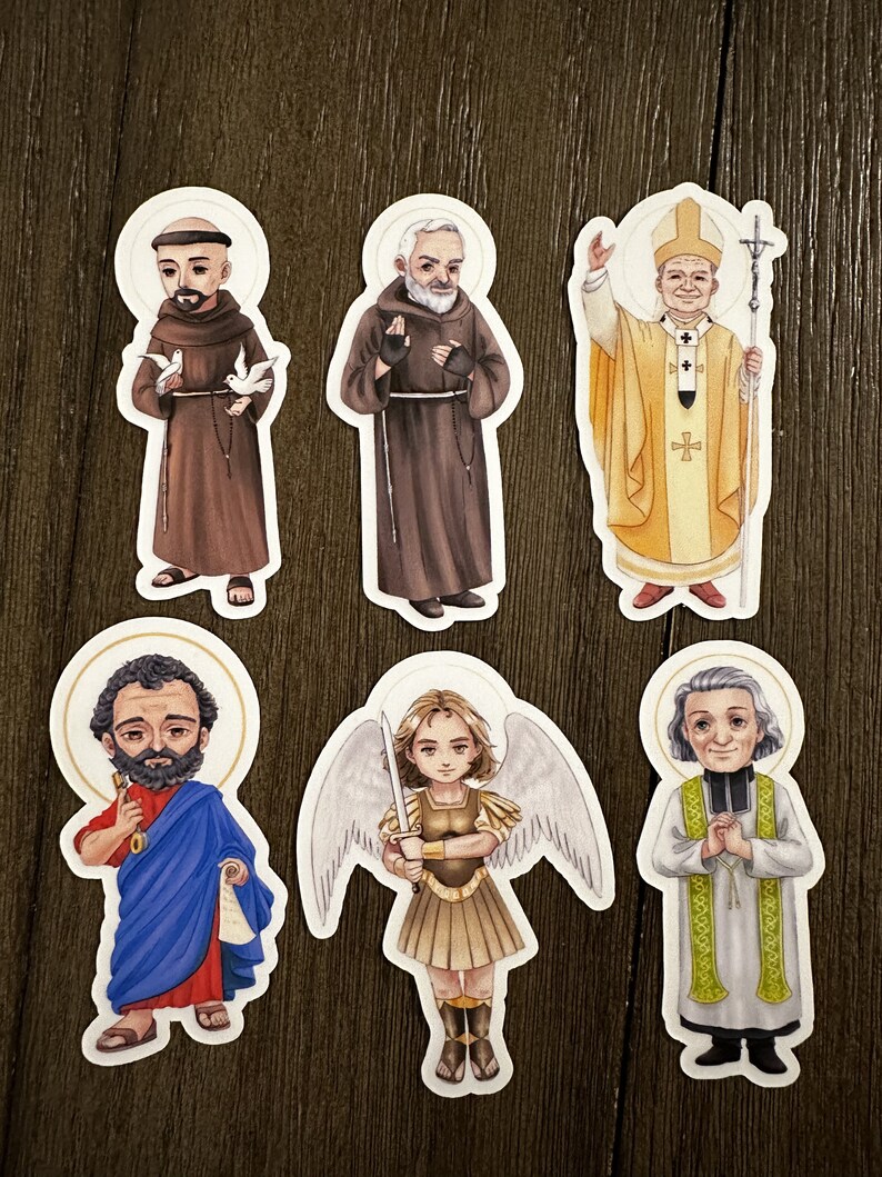 3 Male Catholic Saint Sticker MATTE St. John Vianney / - Etsy
