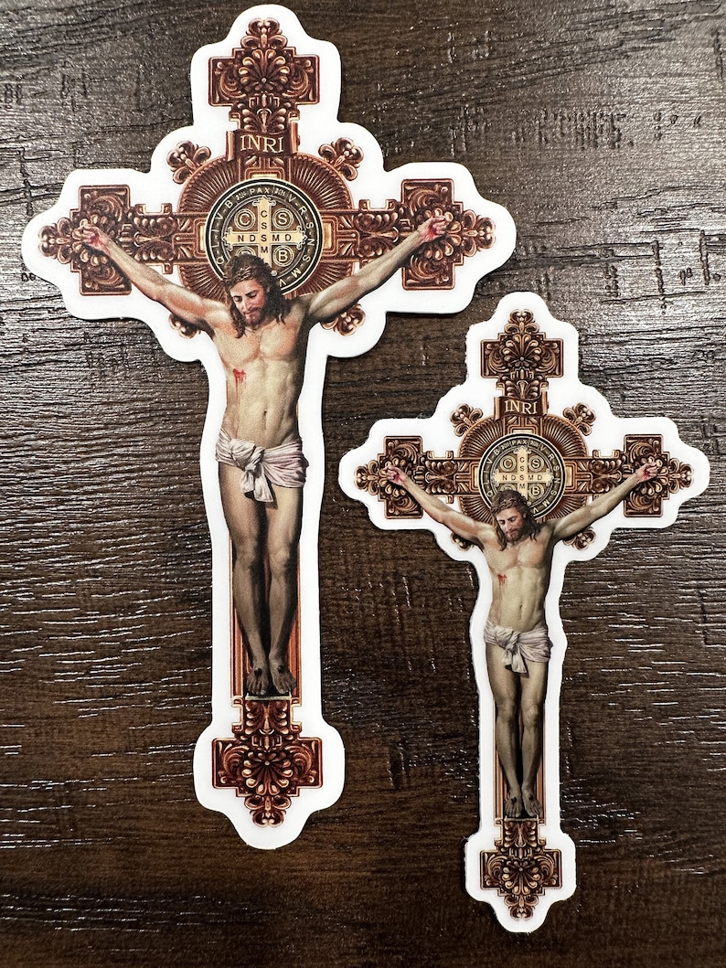 Crucifix Sticker-catholic Sticker - Etsy
