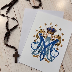 Marian | Auspice Maria Greeting Card 5x7 W/envelope - Etsy