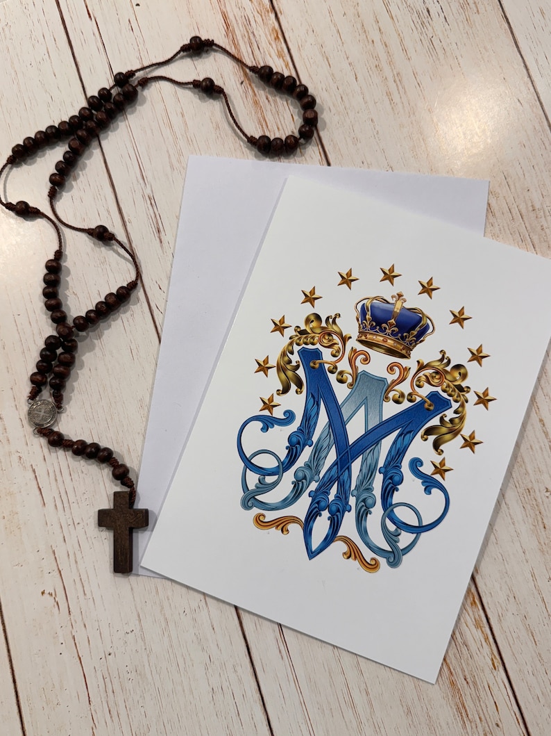 Marian | Auspice Maria Greeting Card 5x7 W/envelope - Etsy