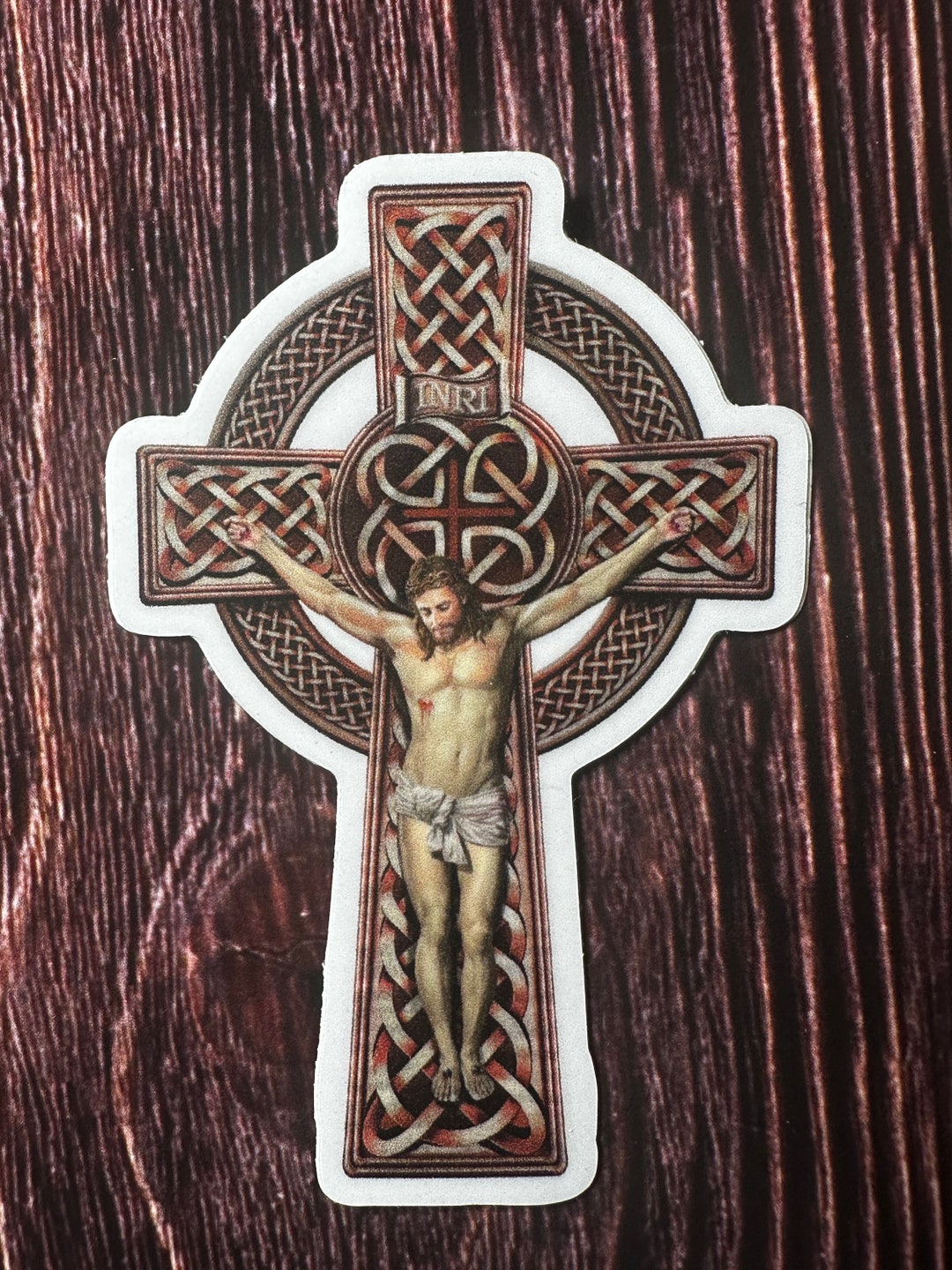 Celtic Crucifix Sticker-catholic Sticker - Etsy
