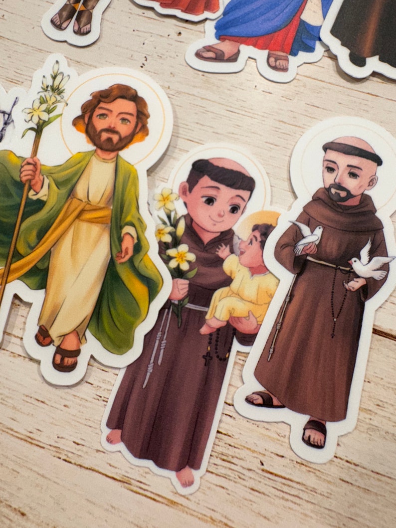 Catholic Saint Sticker Bundle 3 Matte - Etsy