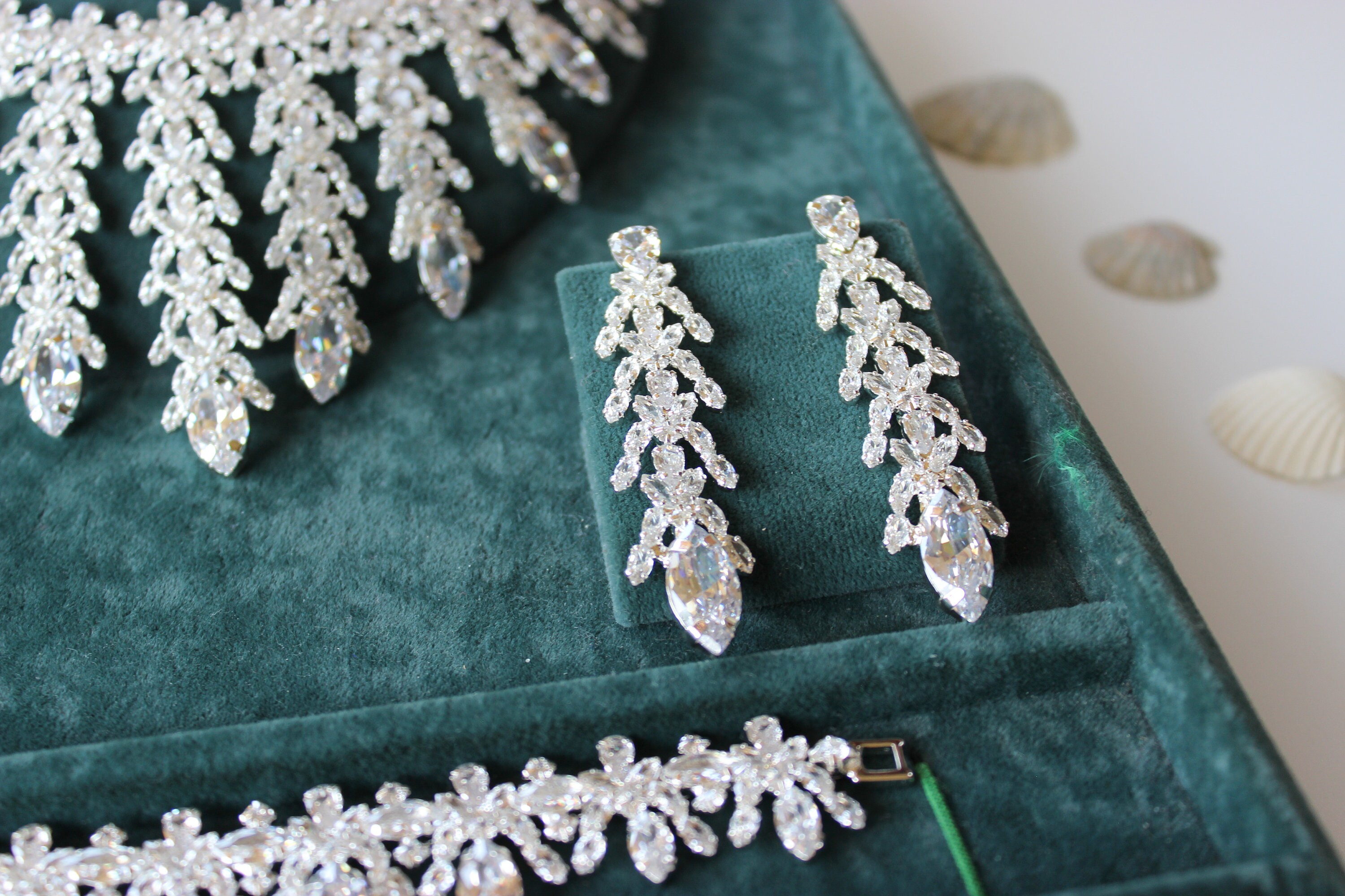 Zircon Bridal Jewelry Set for Bride. Bridal Necklace, Wedding Jewelry ...