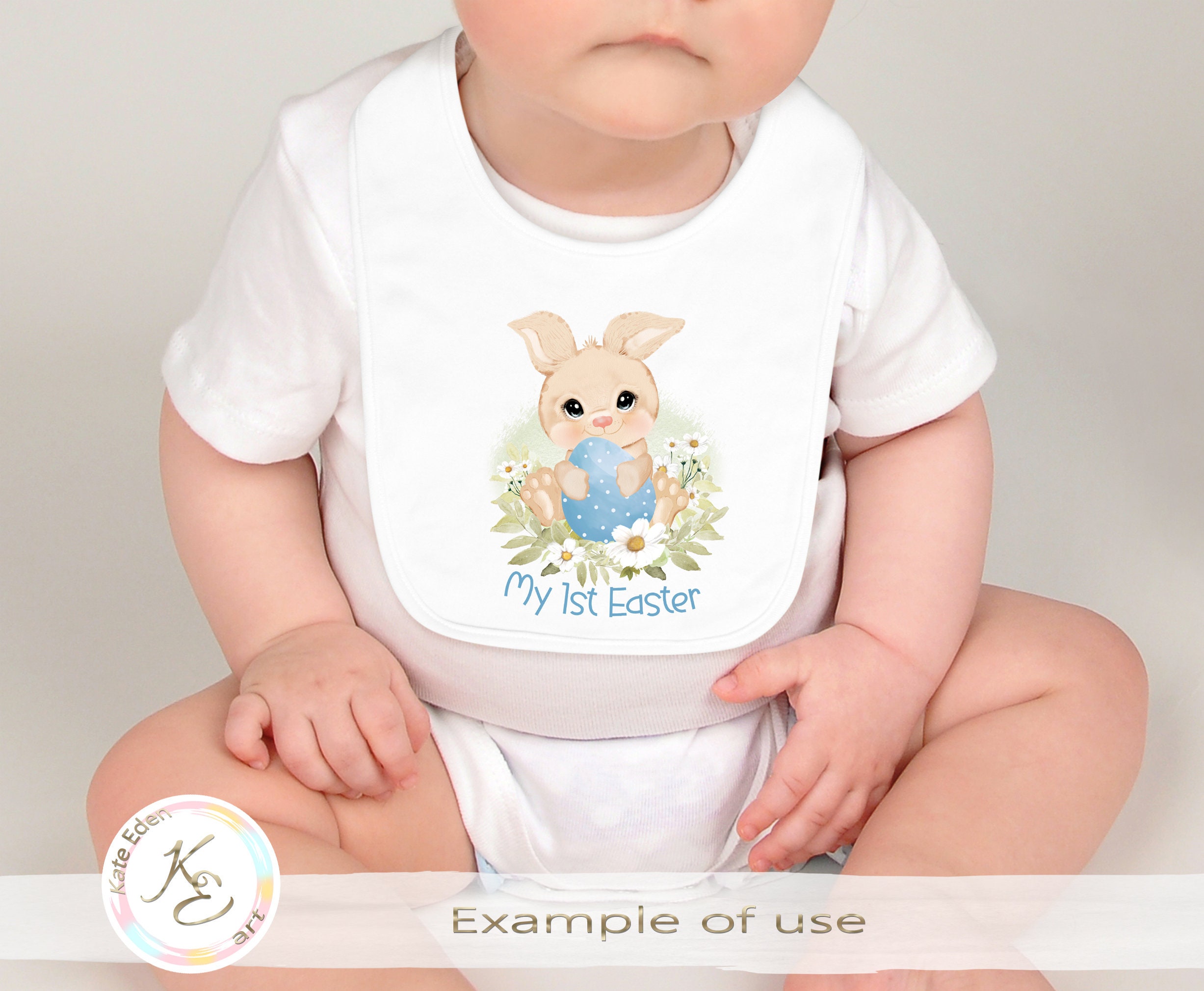 My 1st Easter PNG Sweet Easter Bunny Holding Easter Egg Baby - Etsy