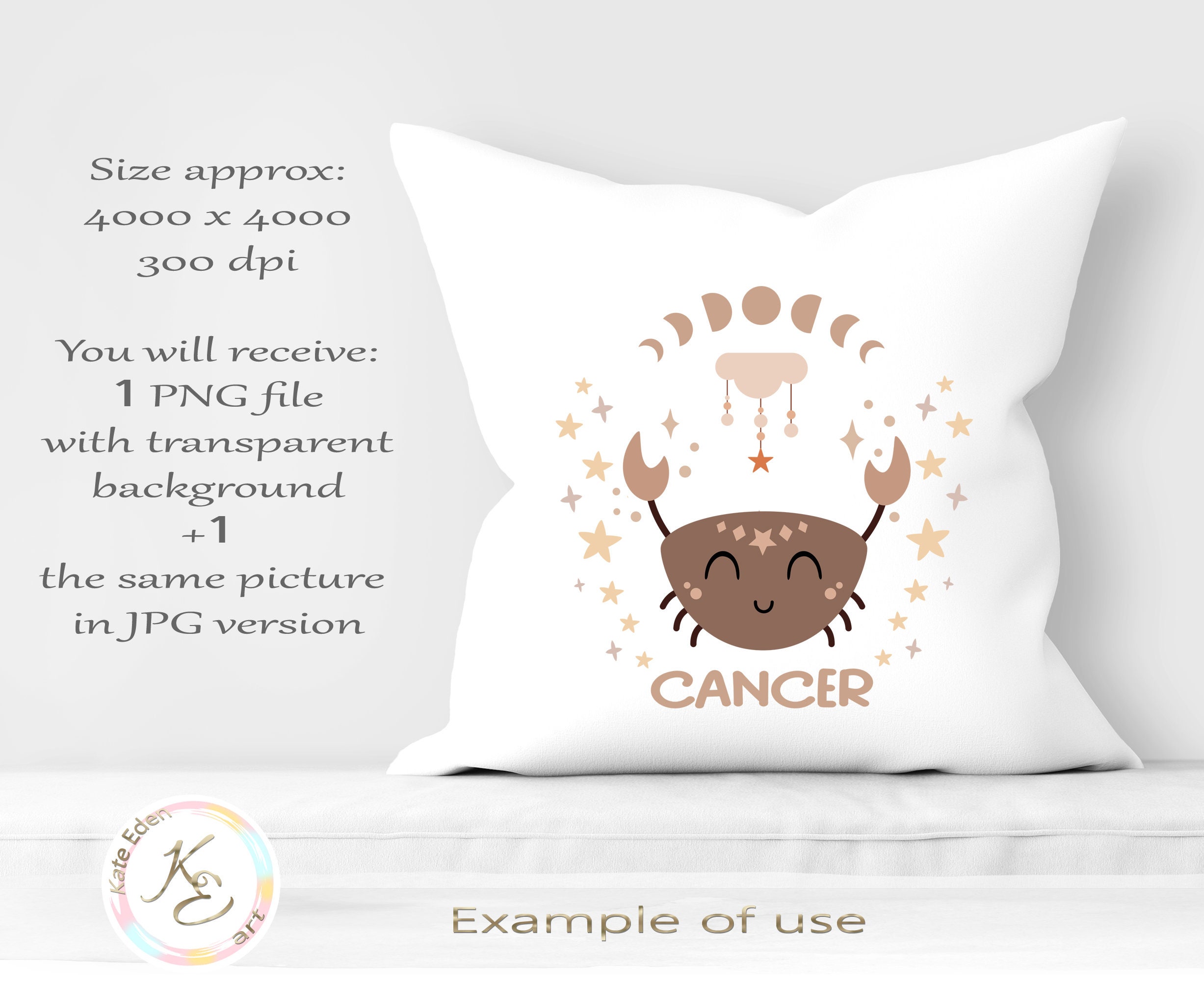 Cancer PNG Baby Zodiac Cancer Zodiac Sign Cute Zodiac - Etsy