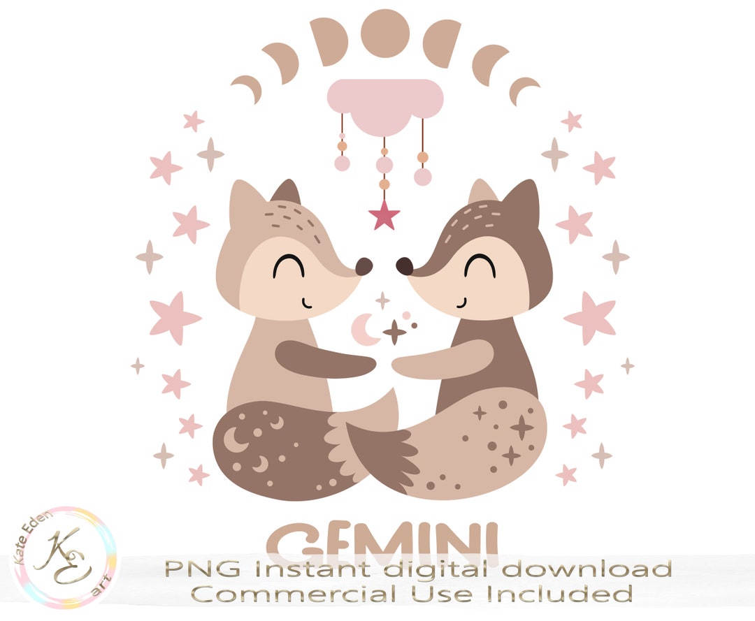 Gemini PNG, Baby Zodiac, Zodiac PNG, Newborn Baby Girl, Zodiac Print ...
