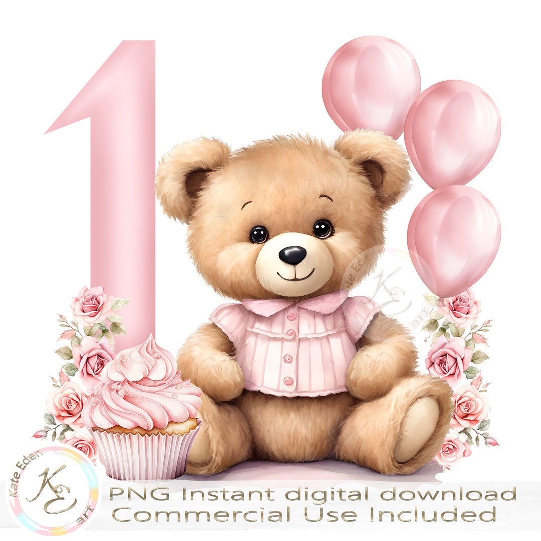 1st Birthday PNG Beary 1st Birthday First Birthday Girl - Etsy