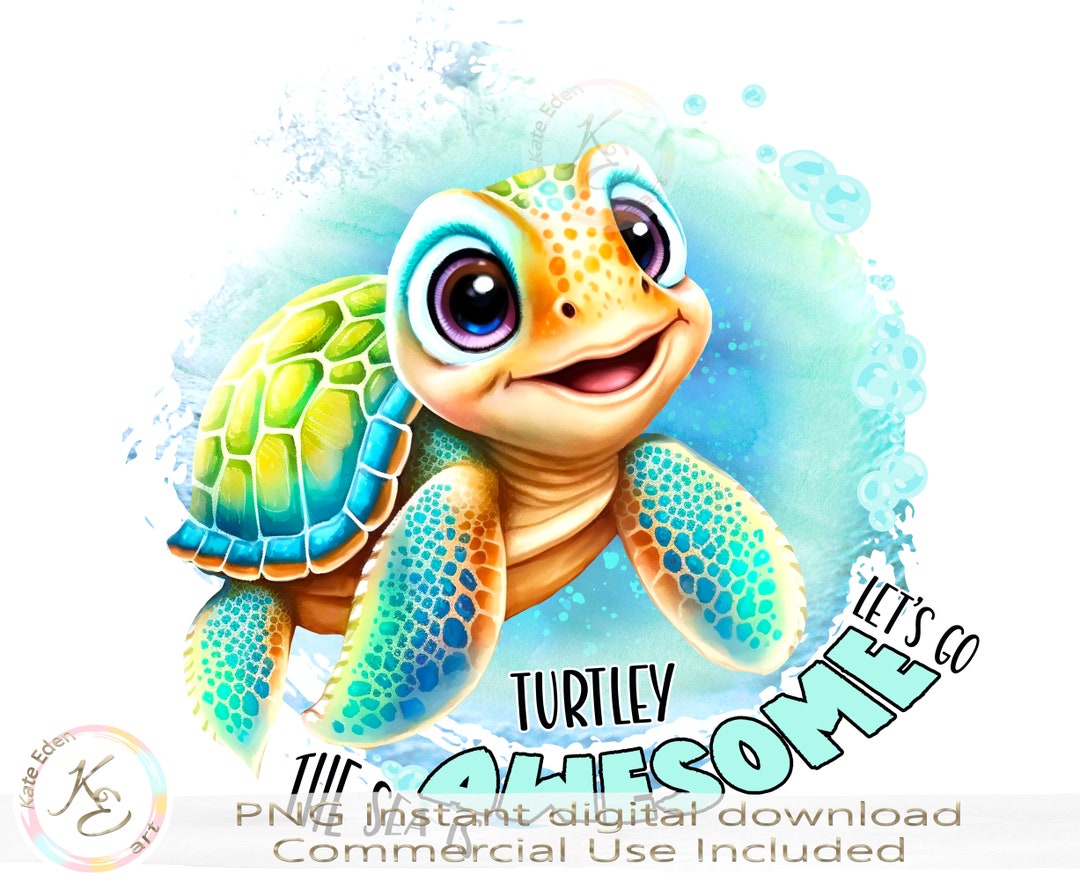 Cute Turtle PNG, Summer PNG, Beach T-shirt Design, Turtle Kids ...