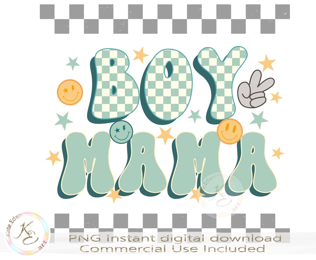 Retro Boy Mama PNG, Boy Mama PNG, Boy Mama Sublimation, Mama PNG, Boy ...