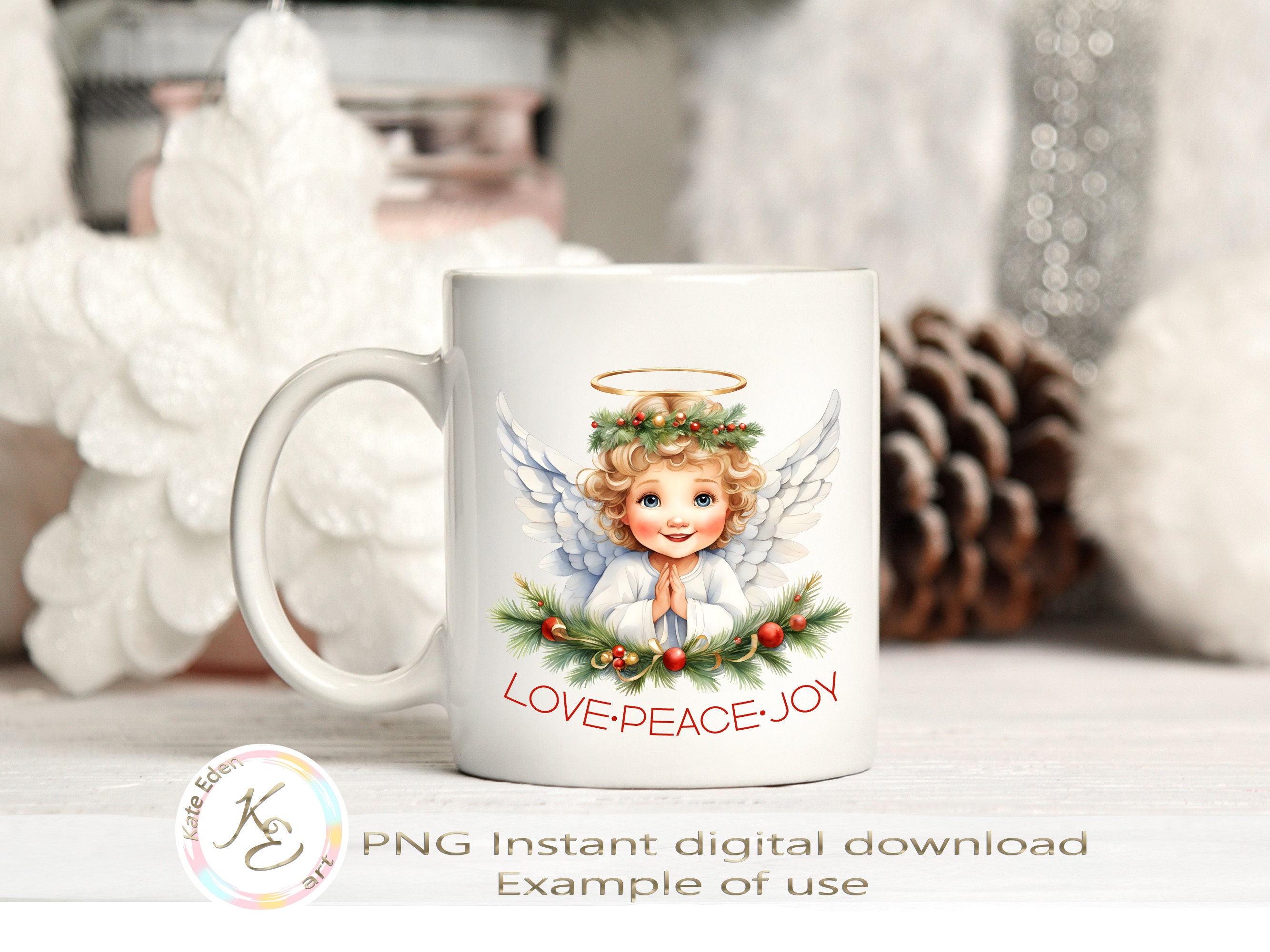 Christmas Angel PNG Digital Download Vintage (Download Now) - Etsy