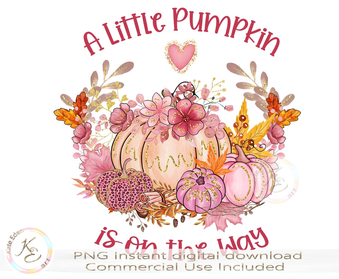 Little Pumpkin Baby Shower PNG, Fall Baby Shower, Baby Announcement ...
