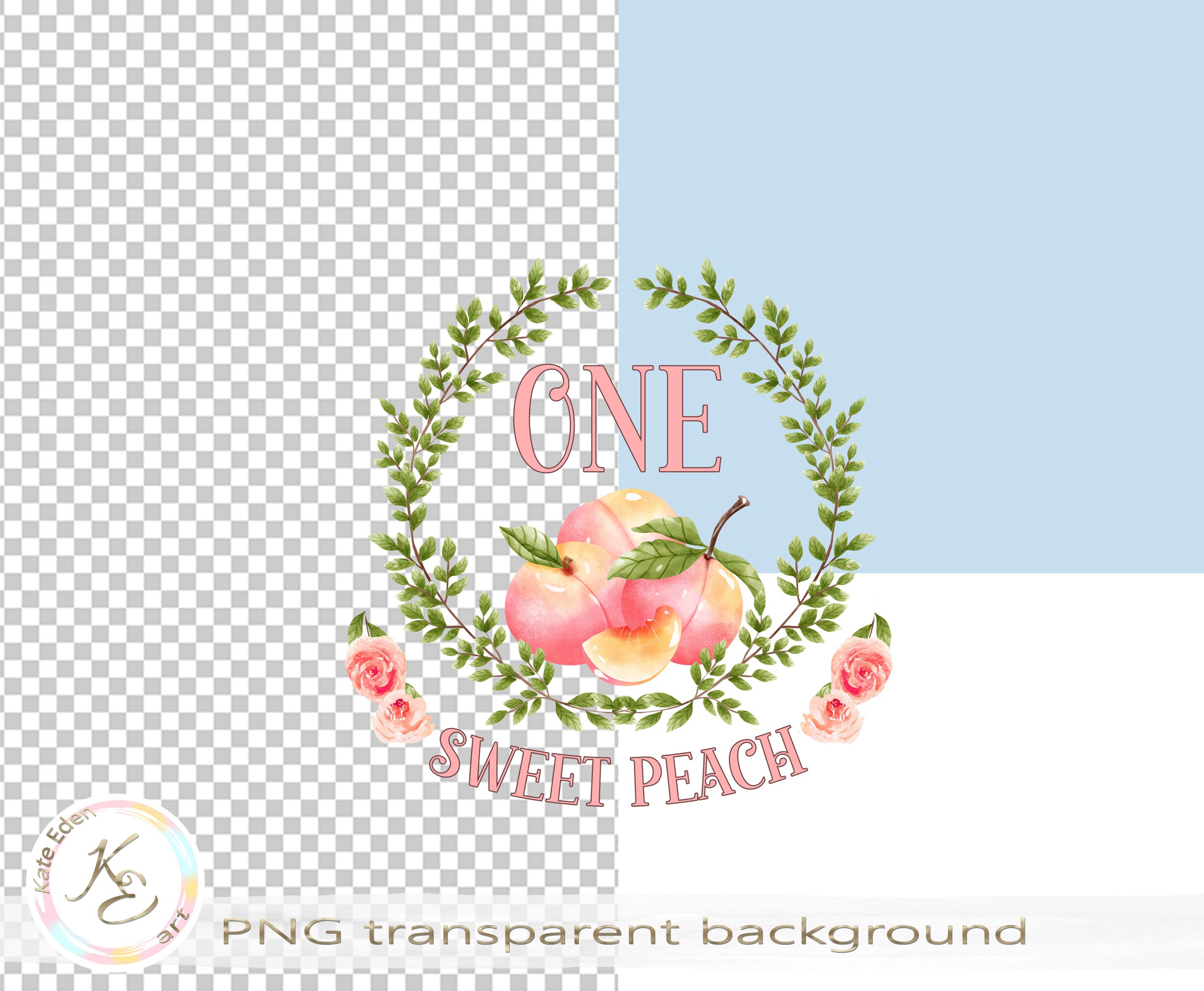 One Sweet Peach PNG 1st Birthday Girl First Birthday PNG - Etsy