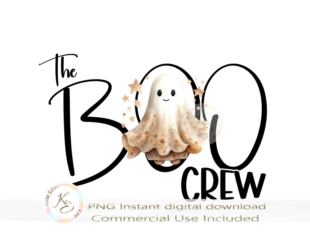 Cute Ghost PNG, the Boo Crew PNG, Instant Digital Download, Trick or ...