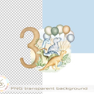 3rd Birthday Dinosaur, 3rd Birthday PNG, Sublimation, Instant Download ...