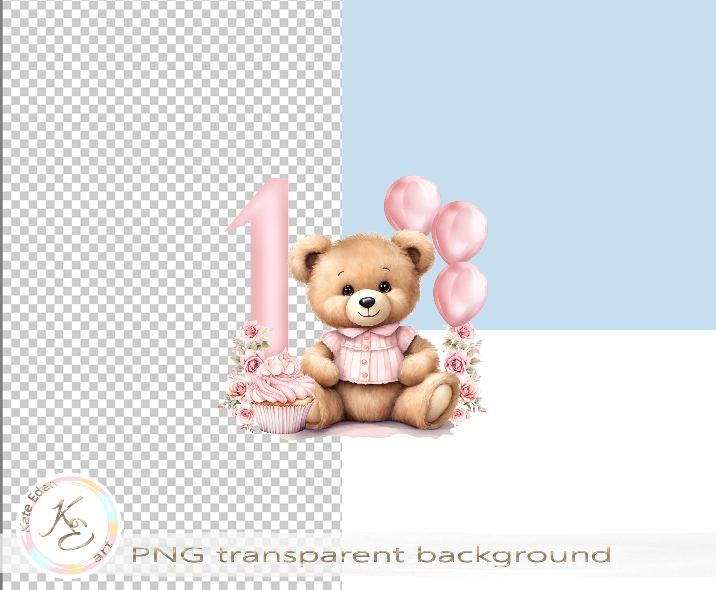 1st Birthday PNG Beary 1st Birthday First Birthday Girl - Etsy