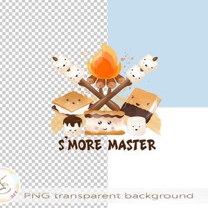 S'more Master PNG, Smores Clipart, Bonfire, Instant Download, Smore ...