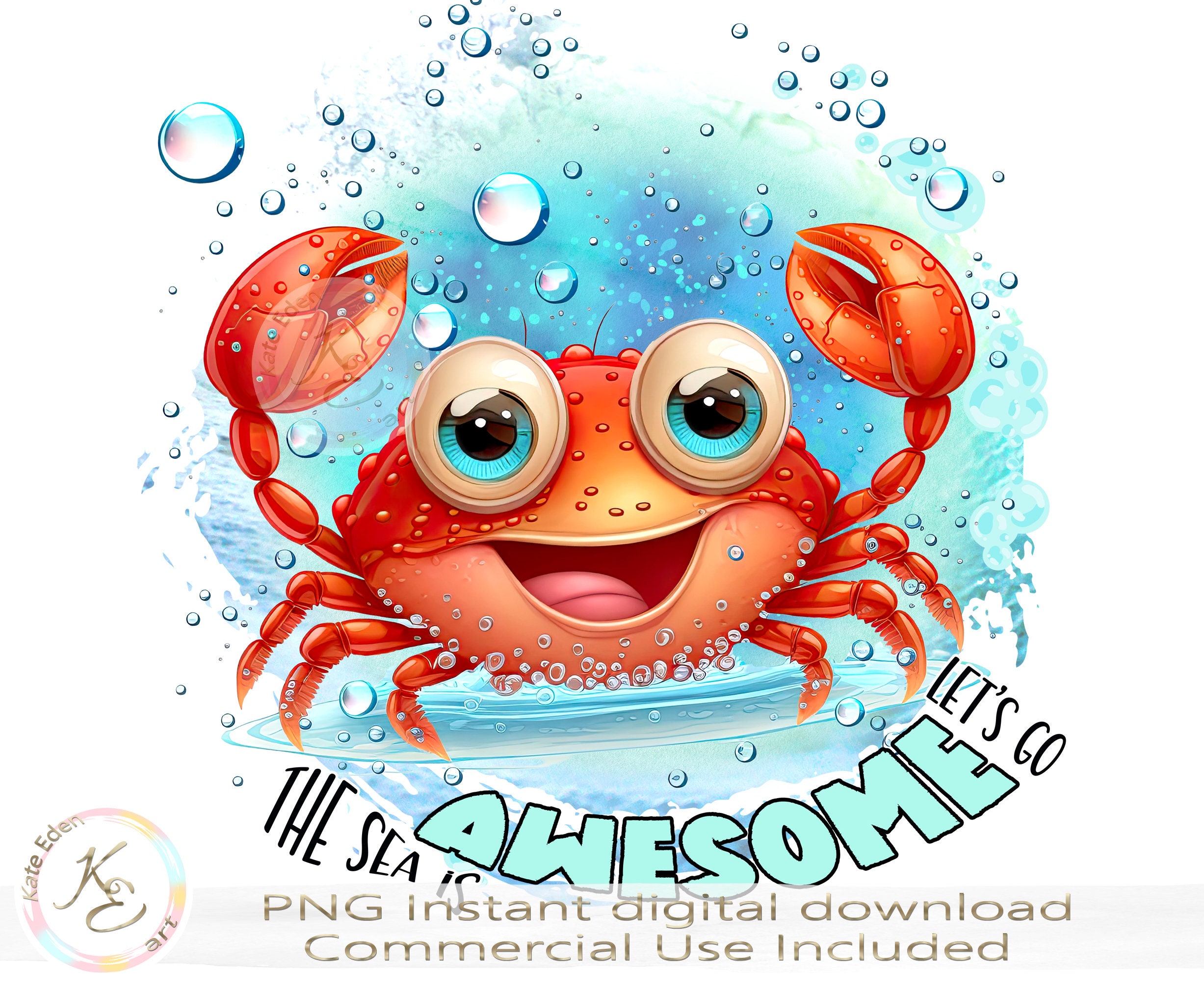 Cute Crab PNG Summer PNG Beach Png Crab Clipart - Etsy UK