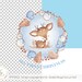 My First Christmas PNG, Cute Winter Baby Deer, Blue Christmas ...