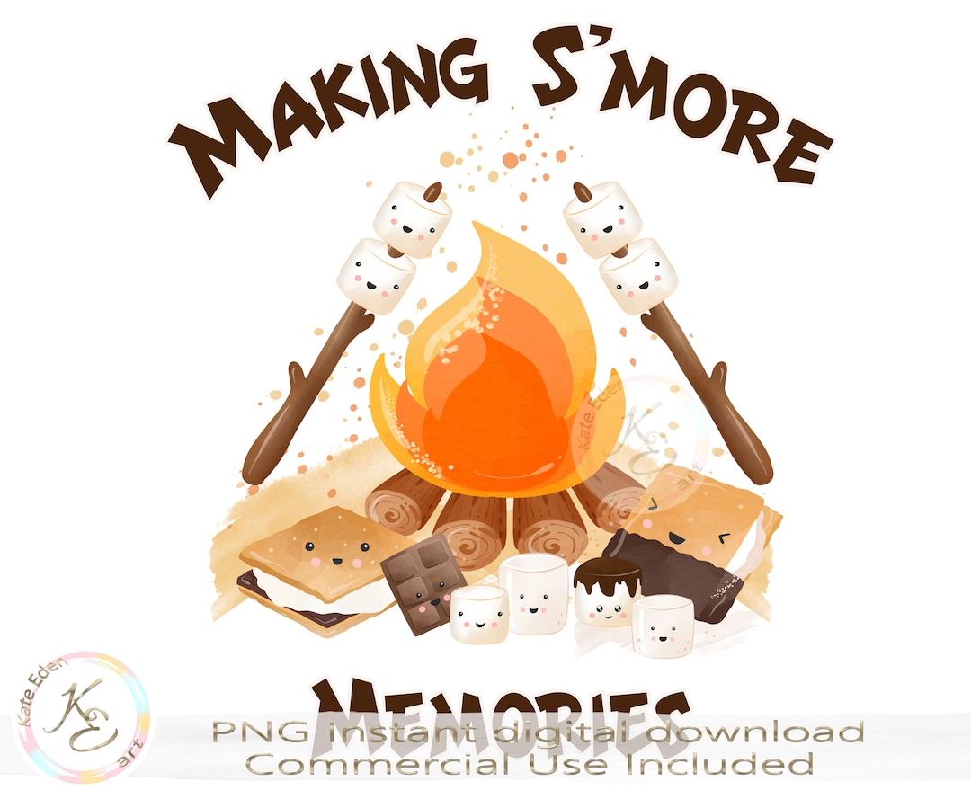 Making S'more Memories PNG, Smores Clipart, Summer, Instant Download ...