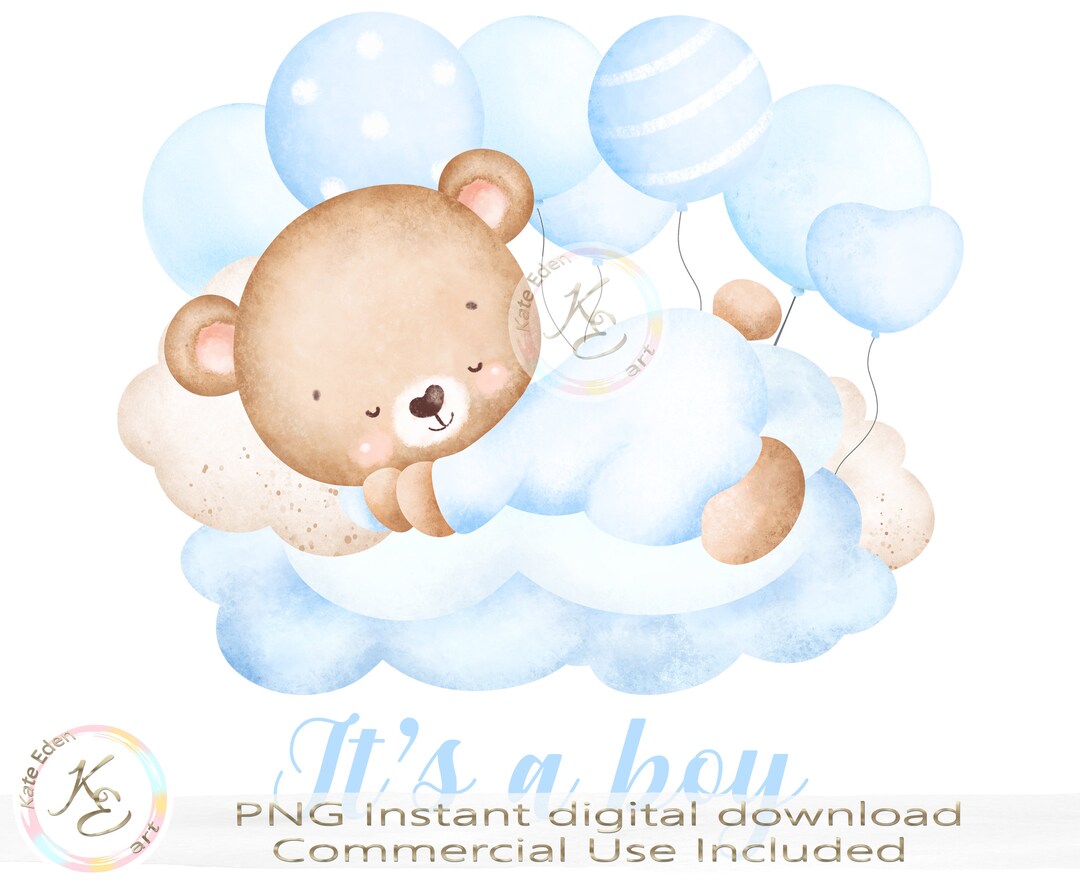 Baby Announcement Boy PNG, It's a Boy, Blue, Baby Announcement Digital ...