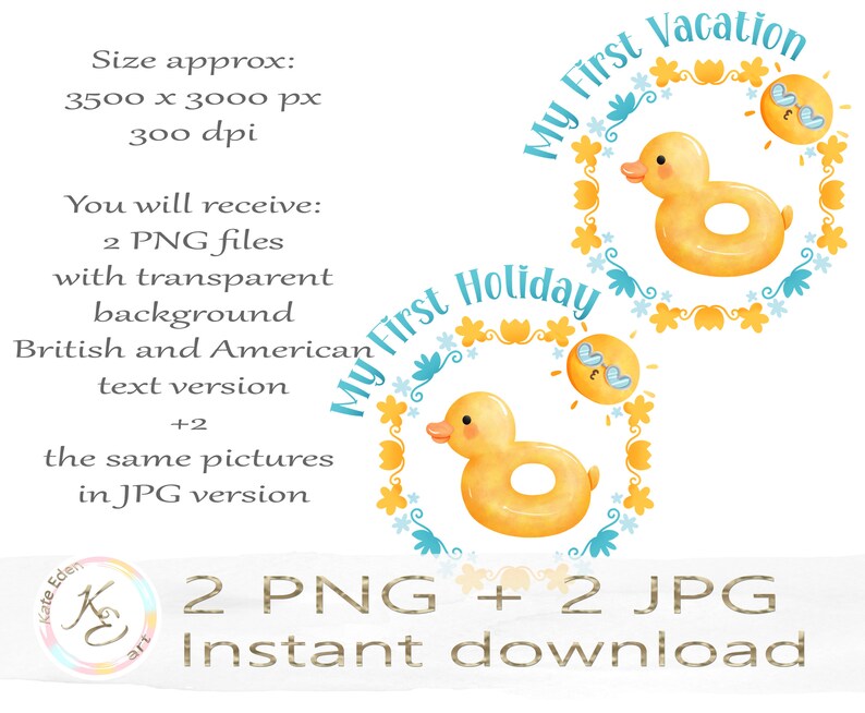 My First Vacation My First Holiday Cute Summer PNG - Etsy