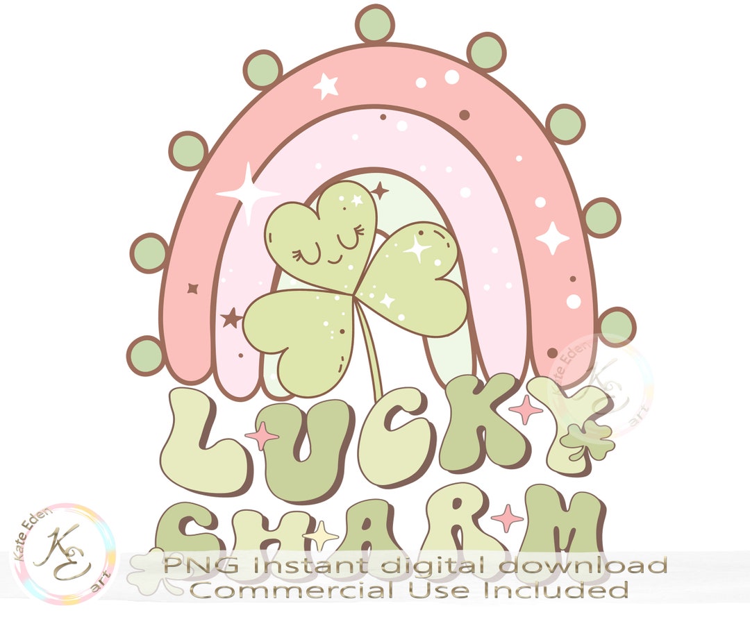 Lucky Charm PNG, St Patrick's Day Png, Cute Shamrock Png, Retro ...