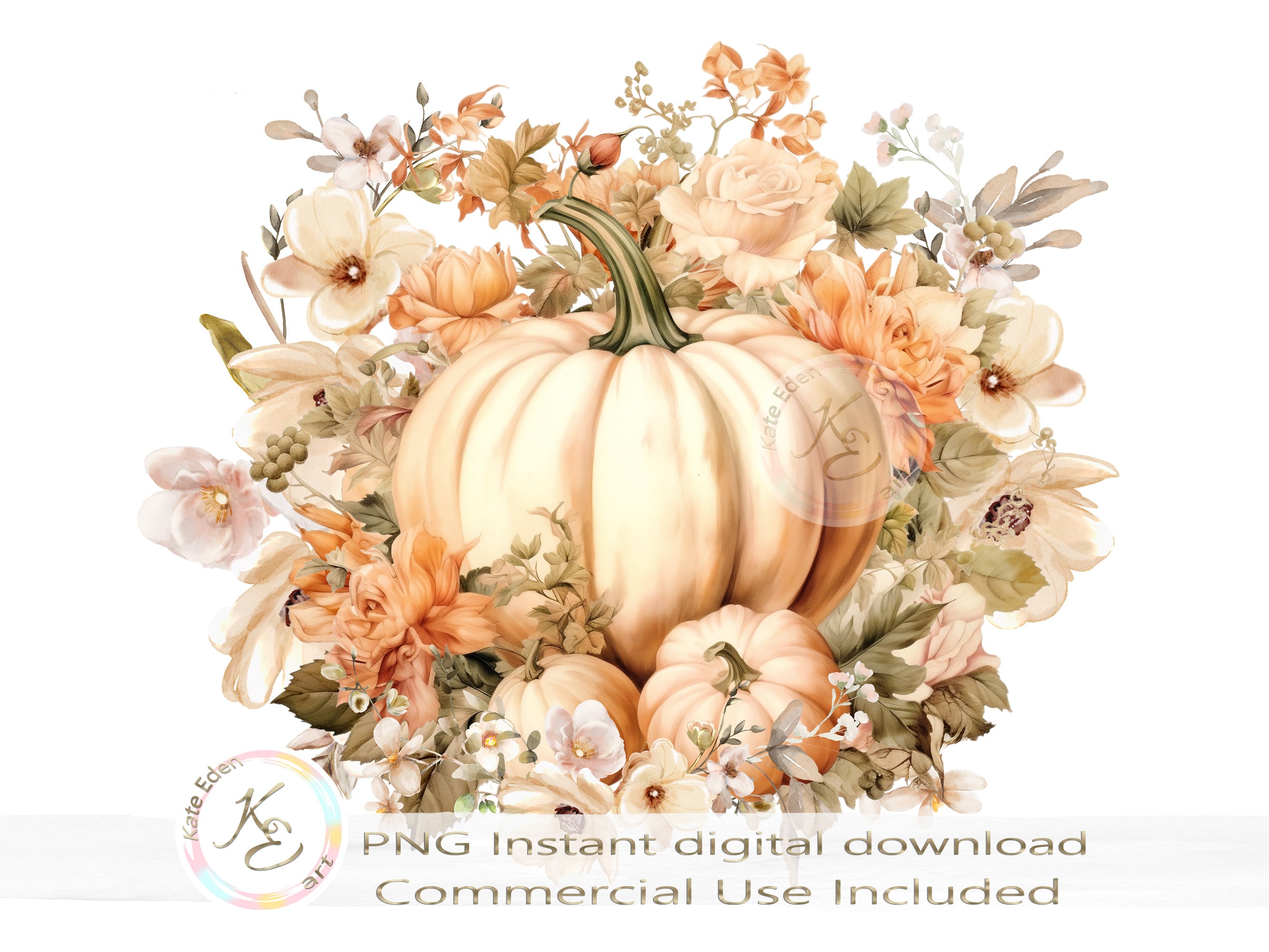 Fall Boho Pumpkins PNG Instant Digital Download Scrapbook - Etsy
