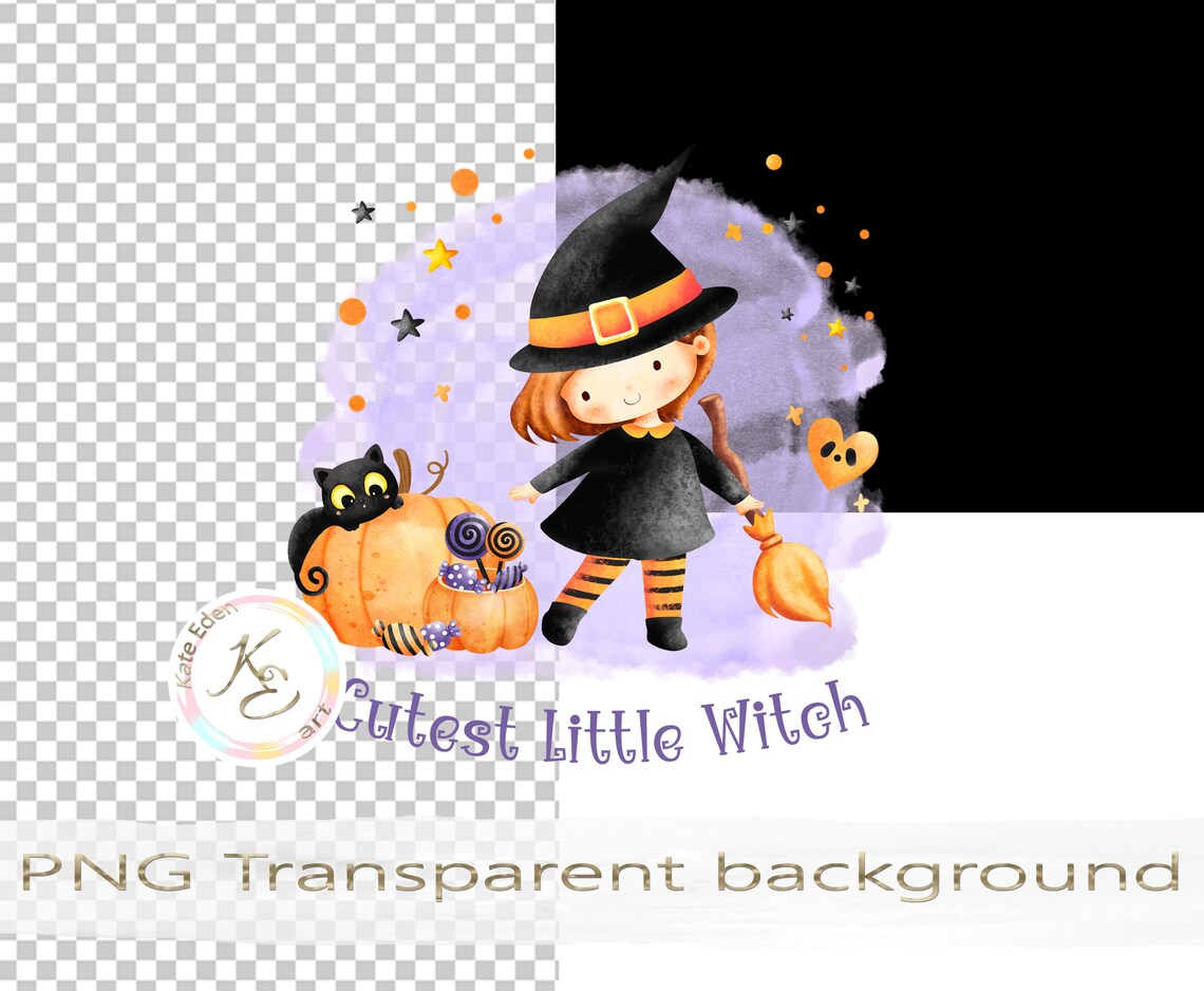Cutest Little Witch Kids Halloween PNG Cute Halloween PNG - Etsy
