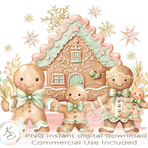Gingerbread Man Family of 4, Christmas Sign File, Digital Download ...