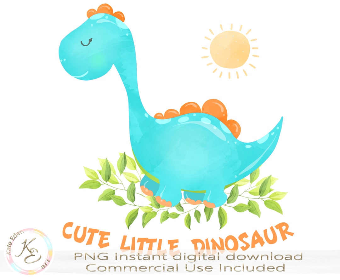 Cute Little Dinosaur, PNG, Sublimation Design, Cute Baby Dino, Instant ...