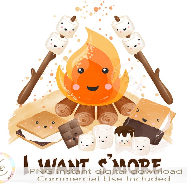 Campfire Smores - Etsy