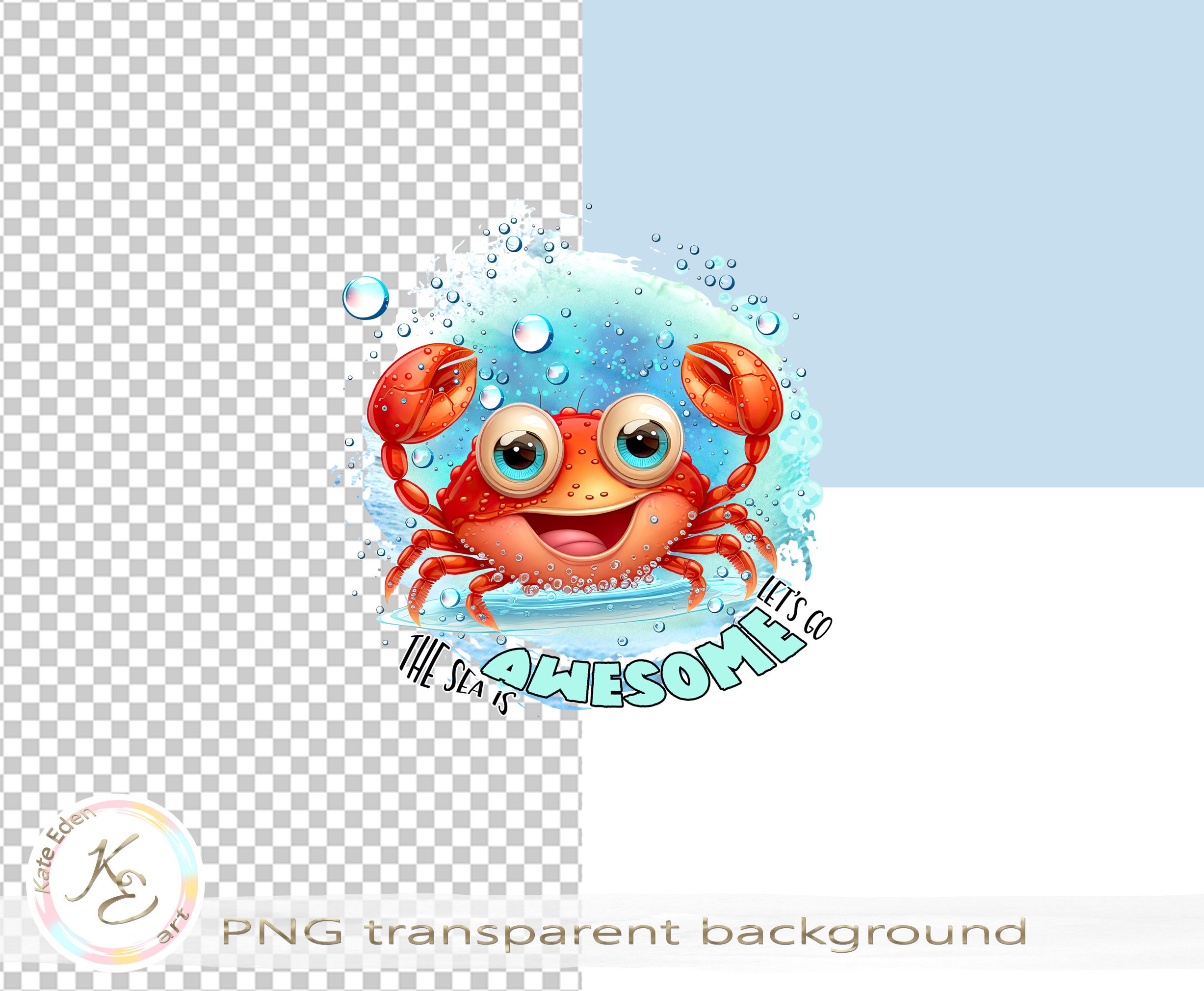 Cute Crab PNG Summer PNG Beach Png Crab Clipart - Etsy UK