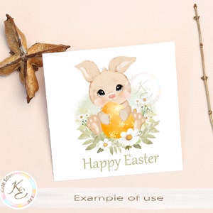 Cute Easter Bunny With Easter Egg PNG, Digital Download, Sublimation ...