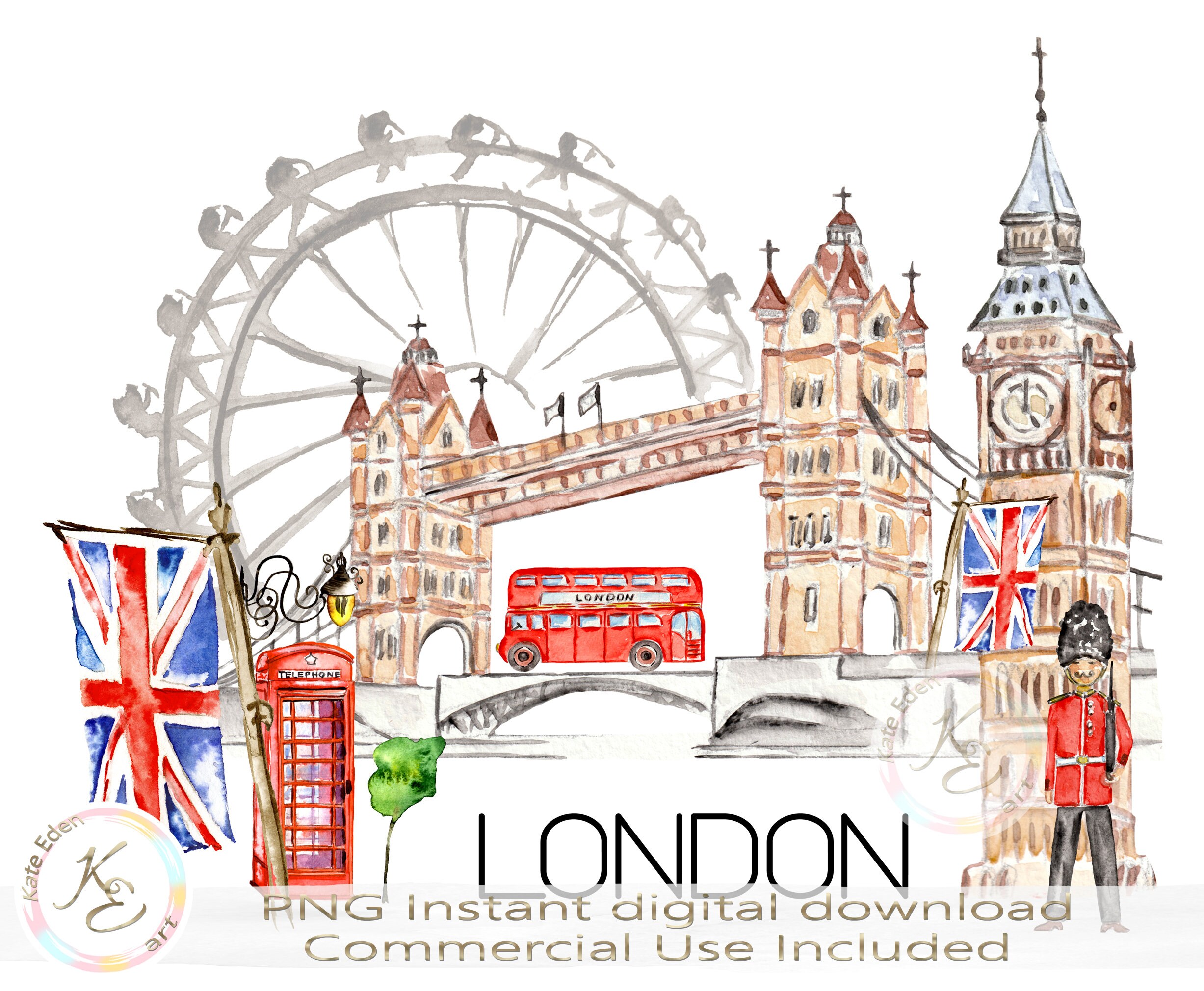 London PNG Sublimation Big Ben Digital Download Souvenir - Etsy