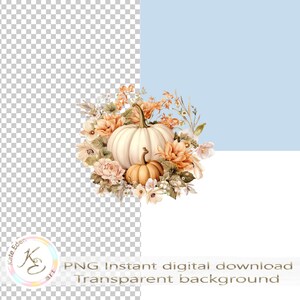Boho Pumpkins PNG, Thanksgiving, Instant Digital Download, Scrapbook ...