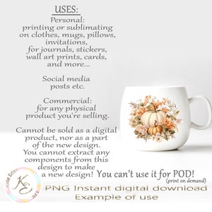 Boho Pumpkins PNG, Thanksgiving, Instant Digital Download, Scrapbook ...