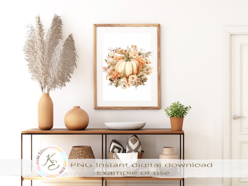 Fall Boho Pumpkins PNG Instant Digital Download Scrapbook - Etsy