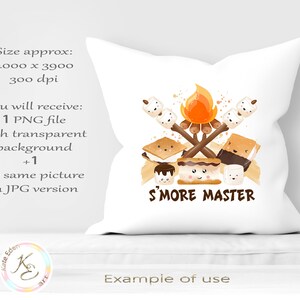 S'more Master PNG, Smores Clipart, Bonfire, Instant Download, Smore ...