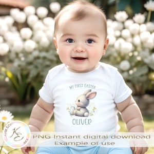 My First Easter PNG, Cute Easter Bunny, Digital Download, Sublimation ...