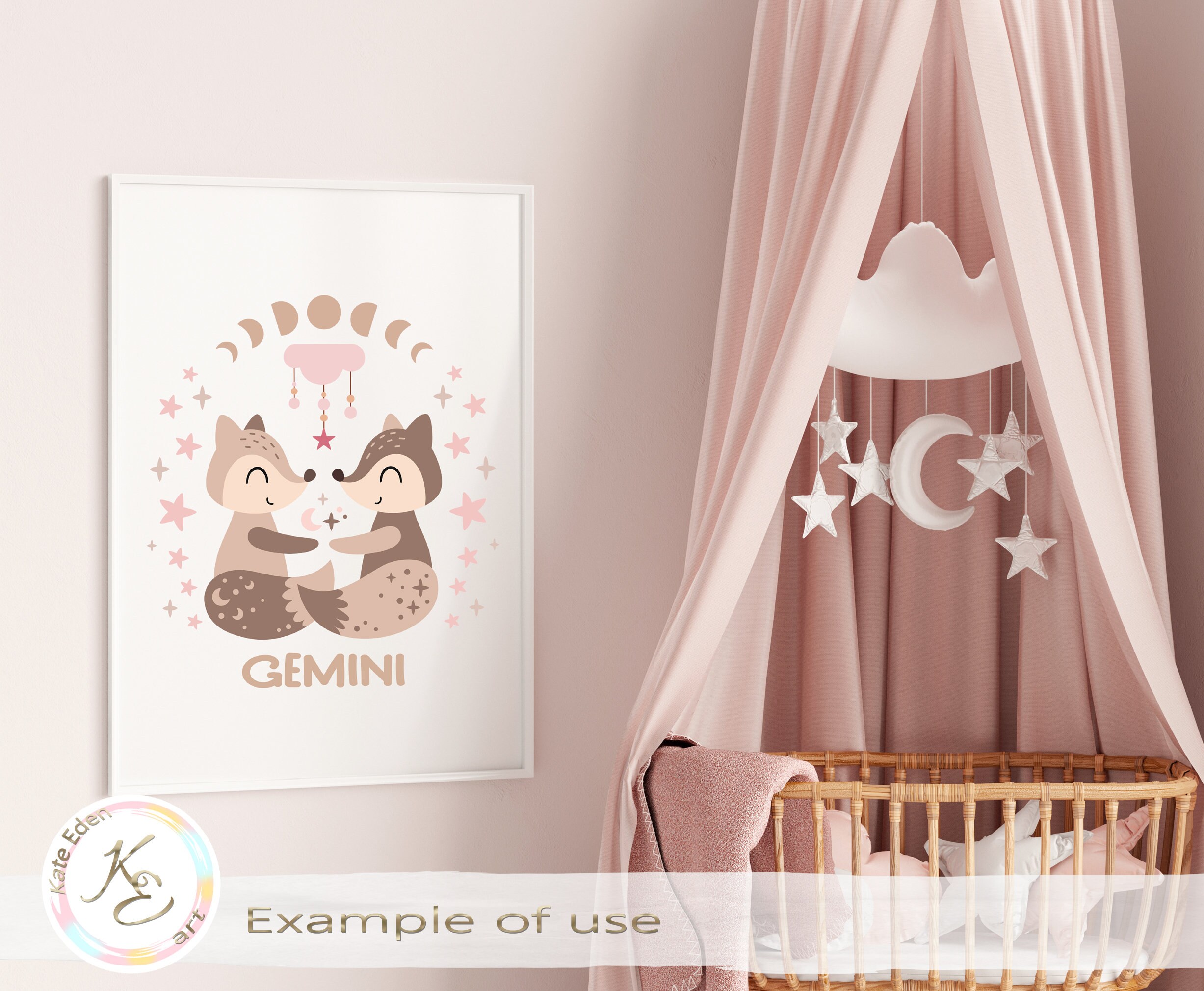Gemini PNG Baby Zodiac Zodiac PNG Newborn Baby Girl Zodiac - Etsy