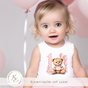 1st Birthday PNG, Beary 1st Birthday, First Birthday Girl, Cute Teddy ...