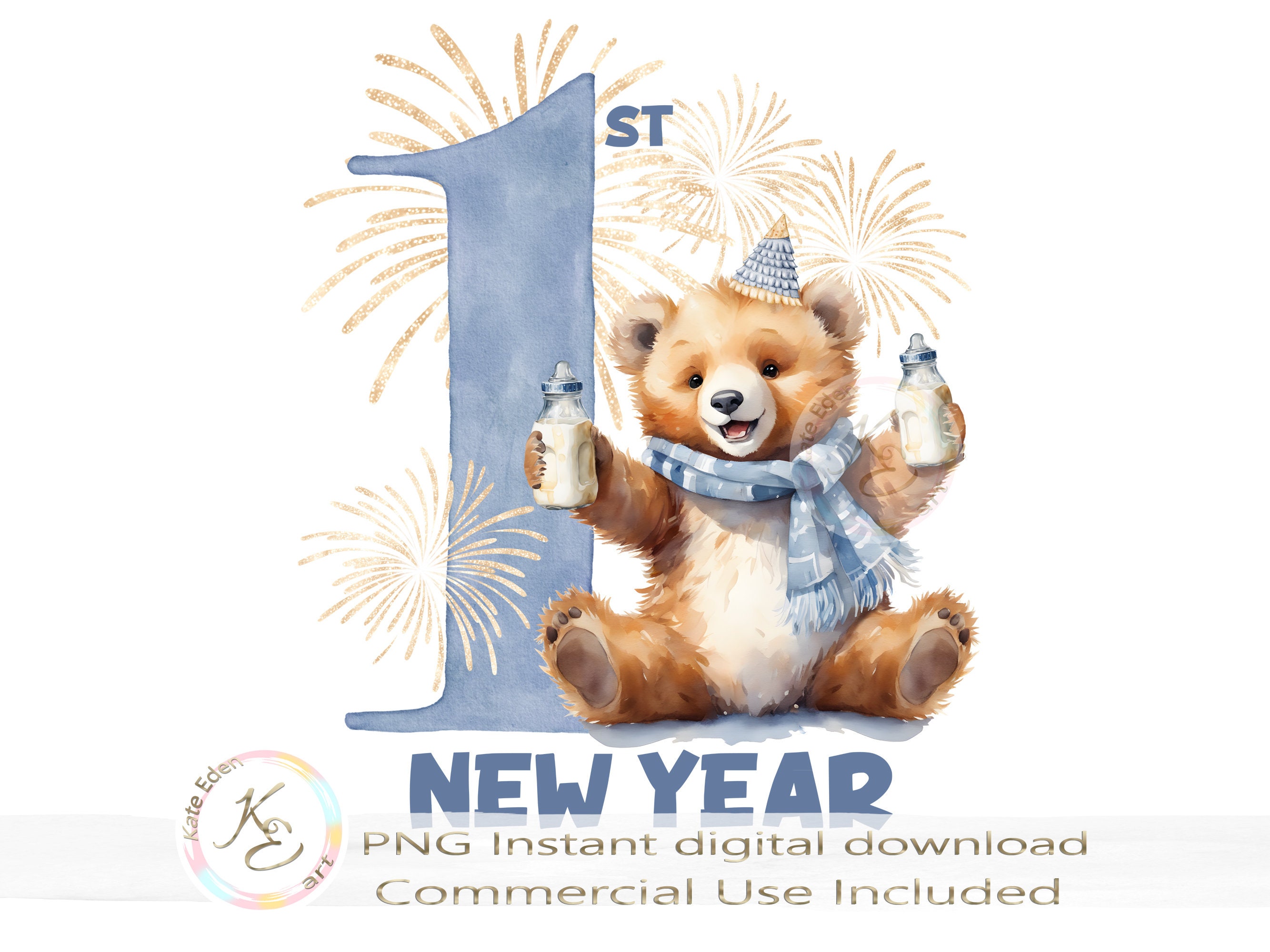First New Year PNG Sublimation Design 1st New Year Boys New - Etsy