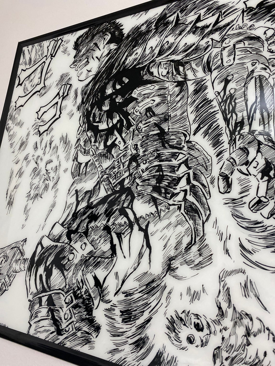 Berserk Guts Glass Painting 16x20in - Etsy