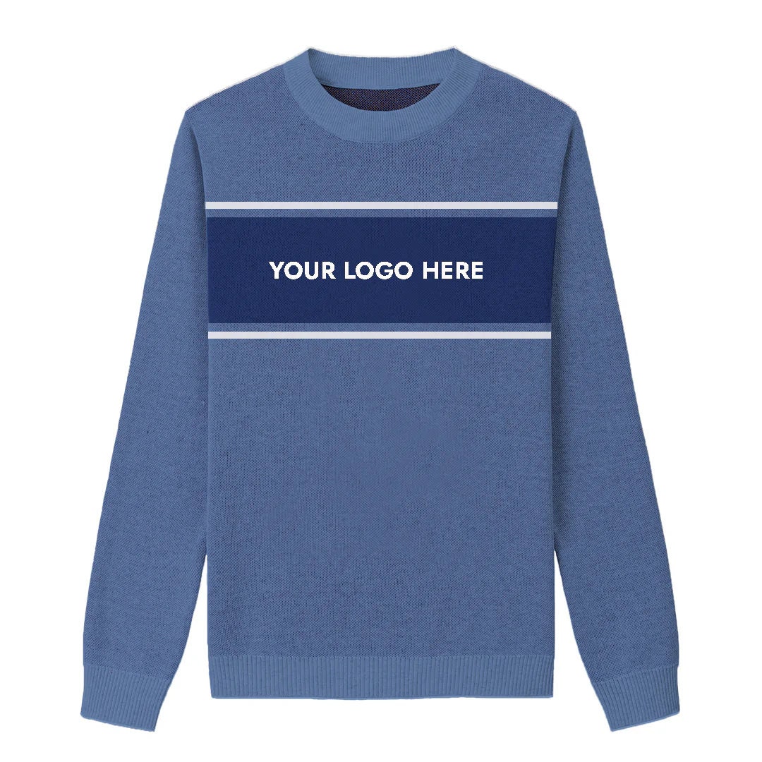 Womens Custom Personalized Logo on a Knitted Sweater Customized 4-color ...